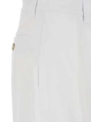 LEPLAIN Bermuda With Front Pleates In Linen For