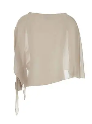 LEPLAIN Beige Stole With Side Knot In Tech Fabric