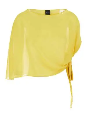 LEPLAIN Stole With Side Knot In Tech Fabric - Yellow