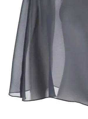 LEPLAIN Grey Stole With Side Knot In Tech Fabric