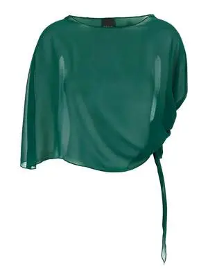 LEPLAIN Stole With Side Knot In Tech Fabric - Green