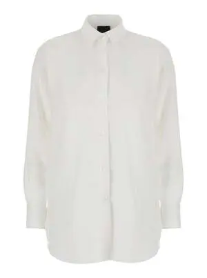 LEPLAIN Shirt With Classic Collar And Long Sleeves - White