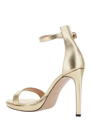 LEPLAIN Heeled Sandals Featuring A Platform And Metallic Details For