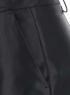 LEPLAIN Pants With Belt Loops And Back Pocket In Ecoleather For