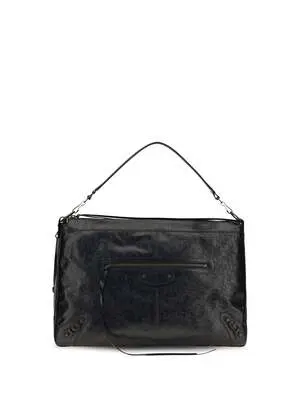 Balenciaga Le City Moto Large Shoulder Bag - Black