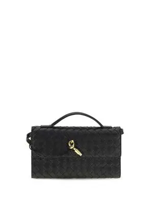 Bottega Veneta Andiamo 25 Top-handle Clutch - Black