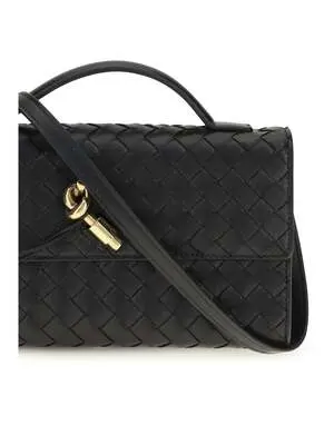 Bottega Veneta Andiamo 25 Top-handle Clutch - Black
