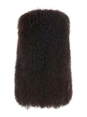 LEPLAIN Fur Vest With Sleeveless Design In Fur For