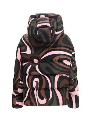 Emilio Pucci Printed Hooded Puffer Jacket