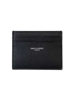 Saint Laurent Portacarte In Pelle - Black