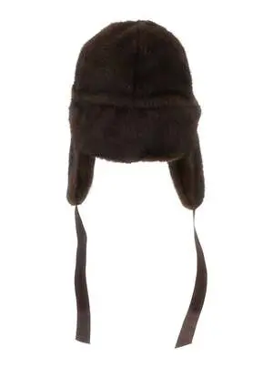 LEPLAIN Beanie With Adjustable Drawstring In Fur For