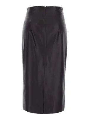 LEPLAIN Skirt With Zip Closure At The Back In Ecoleather For