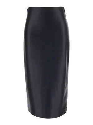 LEPLAIN Skirt With Zip Closure At The Back In Ecoleather For - Black