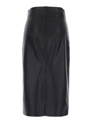 LEPLAIN Skirt With Zip Closure At The Back In Ecoleather For