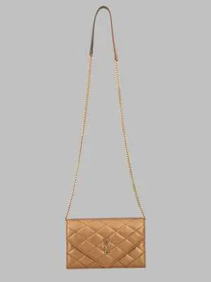 Saint Laurent Portafoglio Paris Con Catena - Brown