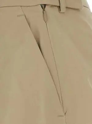 LEPLAIN Beige Shorts With Pleated Design In Tech Fabric