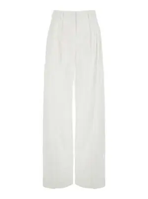 LEPLAIN Pants With Two Side Pockets In Cotton For - White