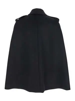 LEPLAIN Short Cape With Elegant Details In Tech Fabric