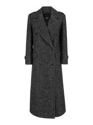 LEPLAIN Black Oversized Coat With Double-breasted Closure In Fabric For - Multicolor