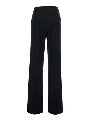 LEPLAIN Flared Pants With All-over Pinstripe Motif In Fabric For