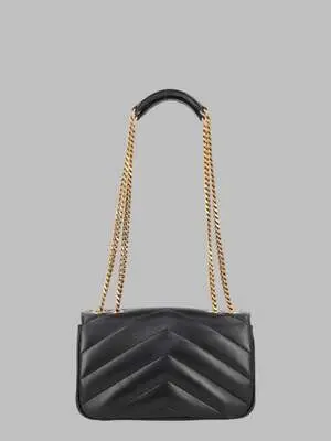 Saint Laurent Borsa Loulou In Pelle Trapuntata - Black