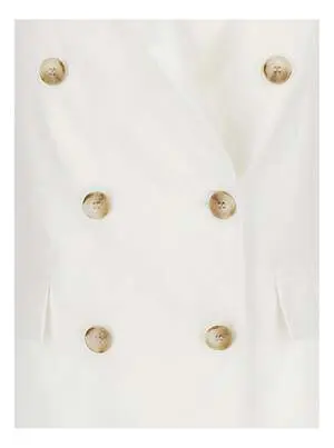 LEPLAIN Double-breasted Blazer In Linen