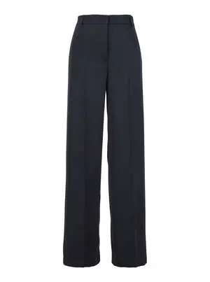 LEPLAIN Blue Tailored Pants In Satin - Multicolor