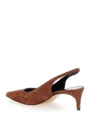 LEPLAIN Luisa' Slingback Pumps With Low Heel In Suede