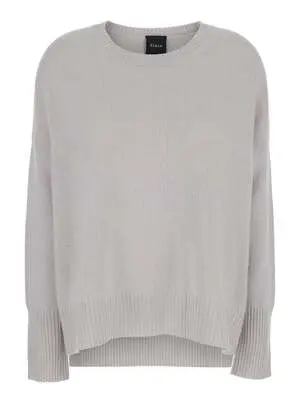 LEPLAIN Grey Oversized Crewneck Sweater In Cashmere - Gray