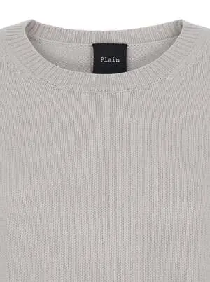 LEPLAIN Grey Oversized Crewneck Sweater In Cashmere