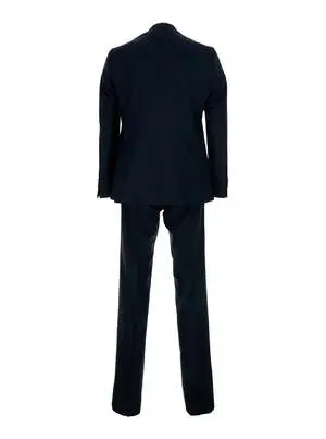 LEPLAIN Single-breasted Suit With Peak Revers And Pants Without Pleats Blue