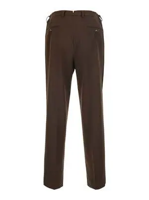 LEPLAIN Pants With Front Pleats And Belt Loops In Fabric For