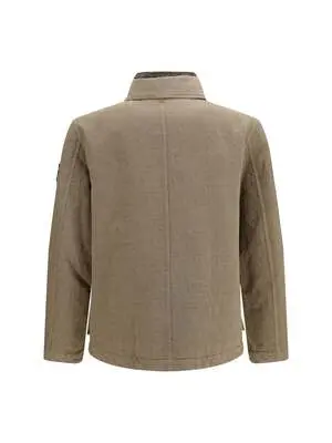 Stone Island Padded Cotton And Wool-blend Jacket