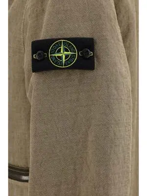 Stone Island Padded Cotton And Wool-blend Jacket
