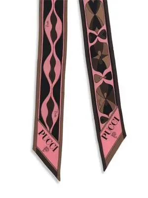 Emilio Pucci Silk Twill Bandeau Scarf With Mixed Prints