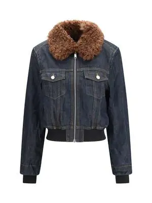 GANNI Denim Bomber Jacket