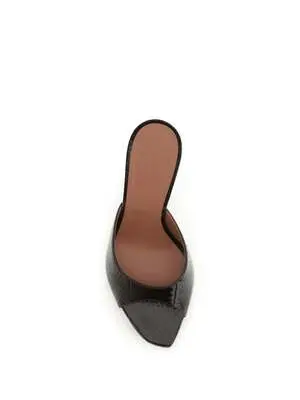Amina Muaddi Alexa Croc-effect Sandals