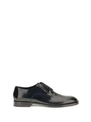 Dolce & Gabbana Calfskin Lace-up Derby Shoes - Black