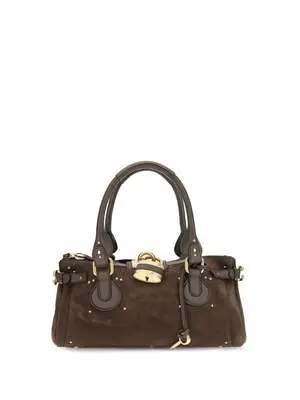 Chloé Paddington Suede Handbag - Brown