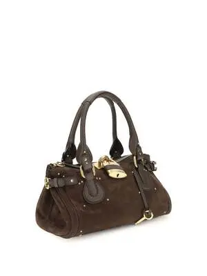Chloé Paddington Suede Handbag - Brown
