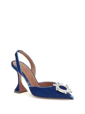 Amina Muaddi Begum Velvet Slingback Sandals