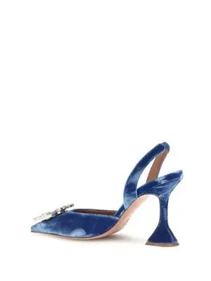 Amina Muaddi Begum Velvet Slingback Sandals
