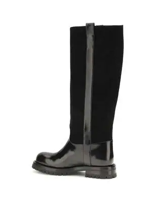 Dolce & Gabbana High Suede And Smooth Leather Boots