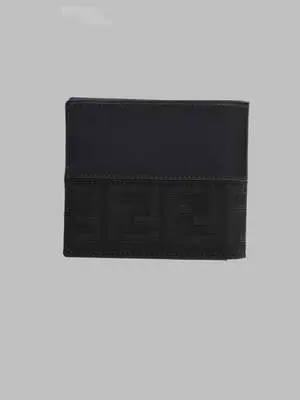 Fendi Portafoglio Bifold Ff Con Fascia In Jacquard