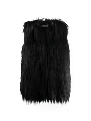 STYLAND Faux-fur Gilet - Black