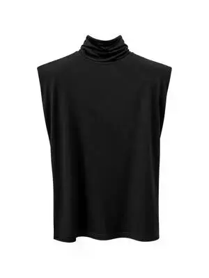 WEILI ZHENG Padded-shoulder Roll-neck Tank Top