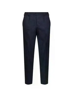 PT TORINO Elasticated-waistband Tailored Trousers - Blue