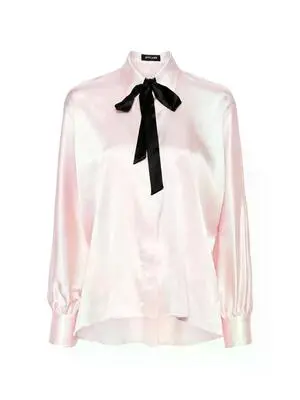 STYLAND Pussy-bow Kimono-sleeve Shirt - Pink