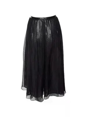 LOUIS VUITTON Layered Midi Skirt - Black
