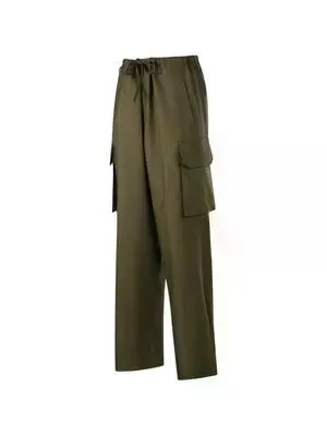 THE EROSE Drawstring Straight-leg Cargo Trousers
